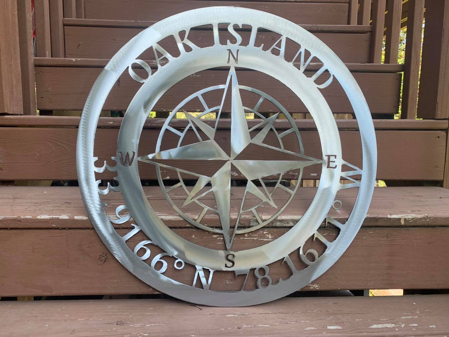 Round Coordinates Sign | Vintage Swell Designs